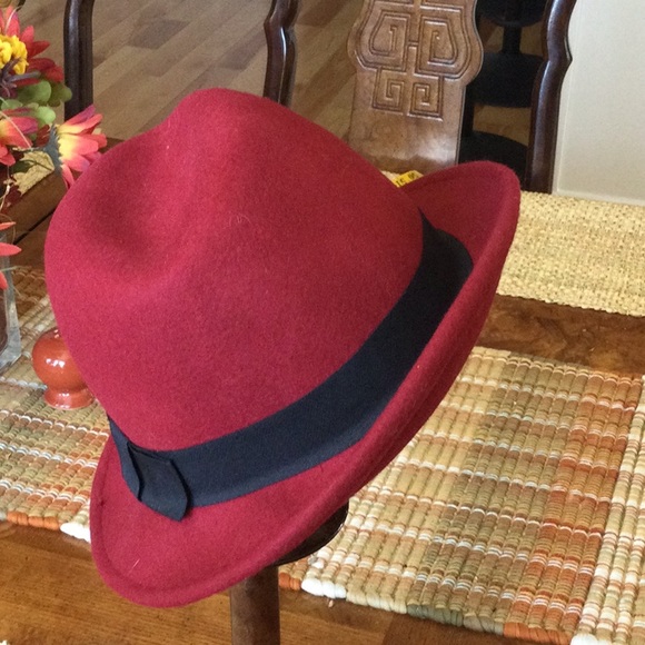 Go Hapi | Accessories | Red Fedora | Poshmark